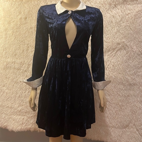 Dresses | Midnight Blue Velvet Nightdress | Poshmark